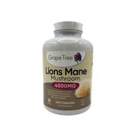 Grape Tree Lions Mane Capsules 4500mg 240s