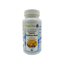 Grape Tree Organic Psyllium Husk 500mg 60 Capsules | Supplements ...