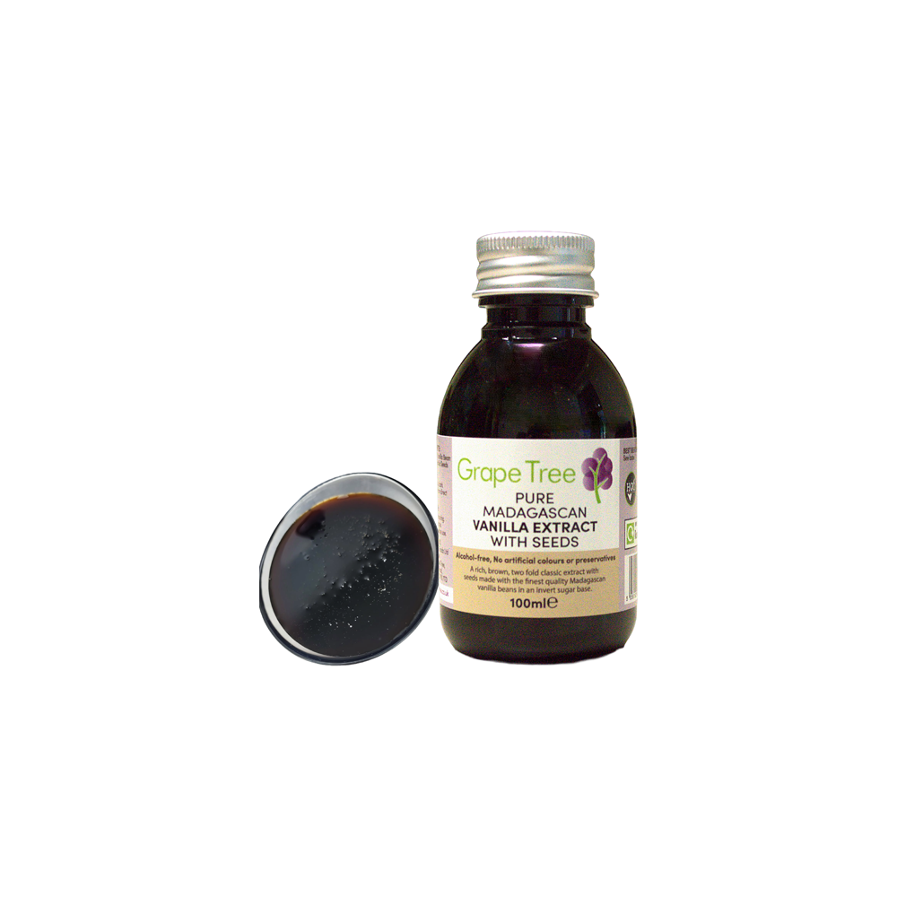 Grape Tree Madagascan Vanilla Extract With Seeds 100ml | Grape Tree