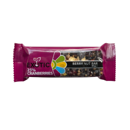 Exotic Berry Nut Bar 25% Cranberries 35g | Healthy Bars | Grape Tree