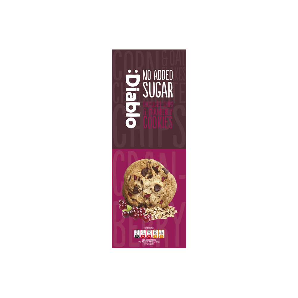 Order Diablo Chocolate Chip & Cranberry Cookies 135g Online