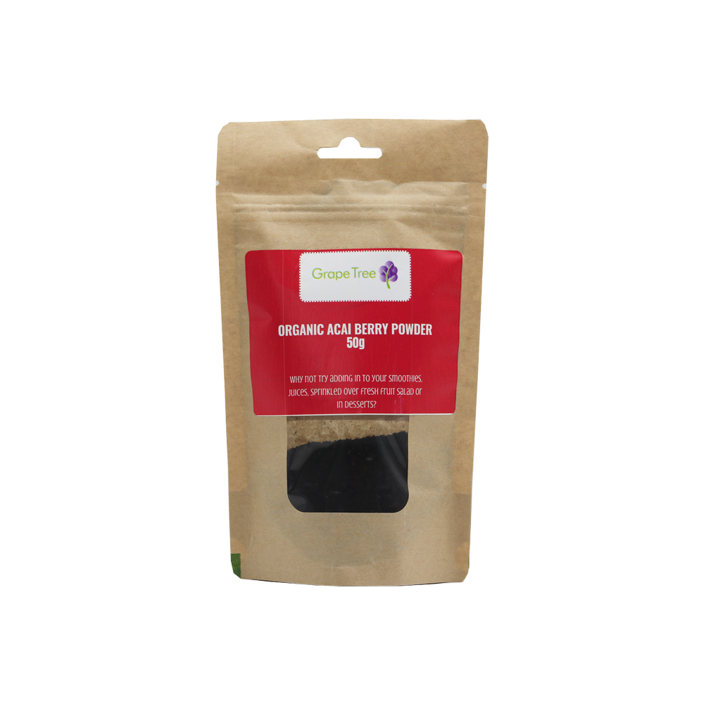 Buy Organic Acai Berry Powder 100g Online - Grape Tree