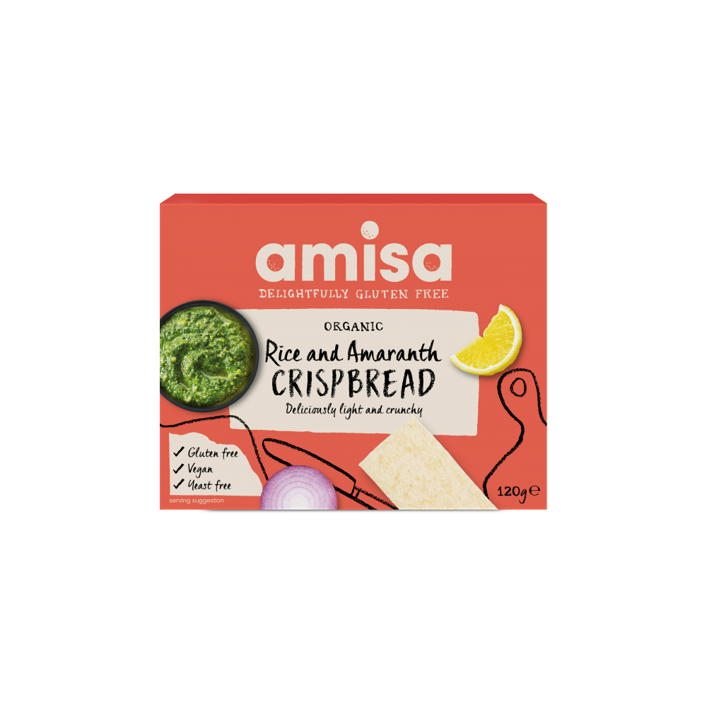 Lentil Crispbread AMISA ORGANIC GLUTEN FREE VEGGIE CRISPBREAD 100G ...