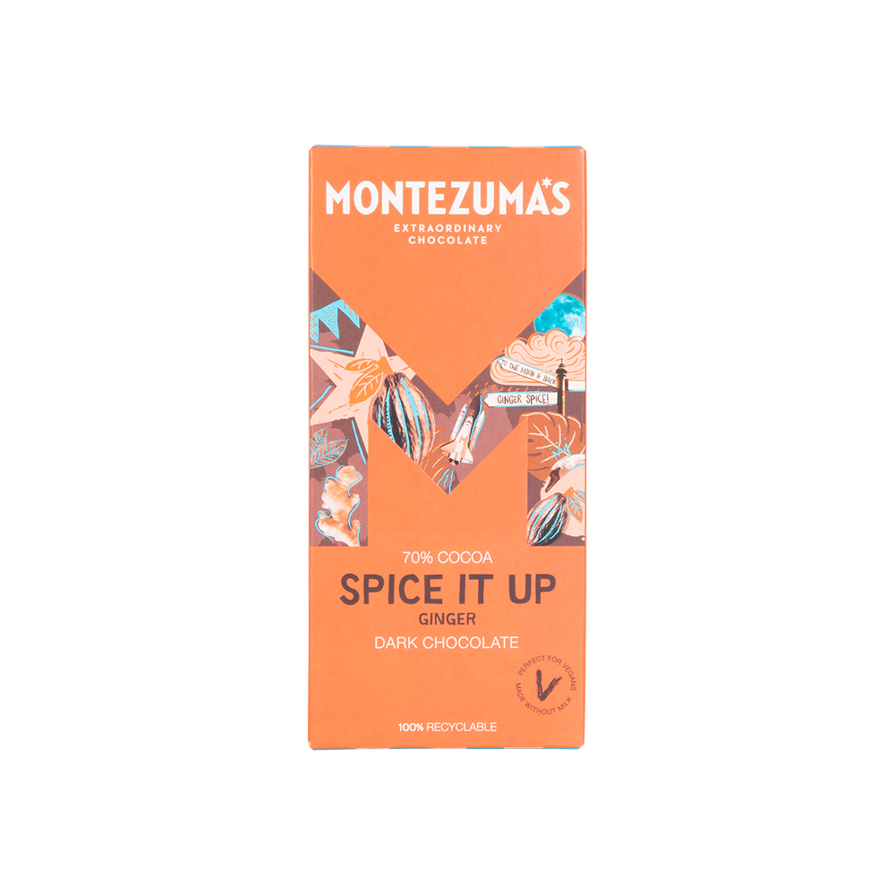 Montezuma’s Spice It Up Dark Chocolate With Ginger 90g Bar | Chocolate ...