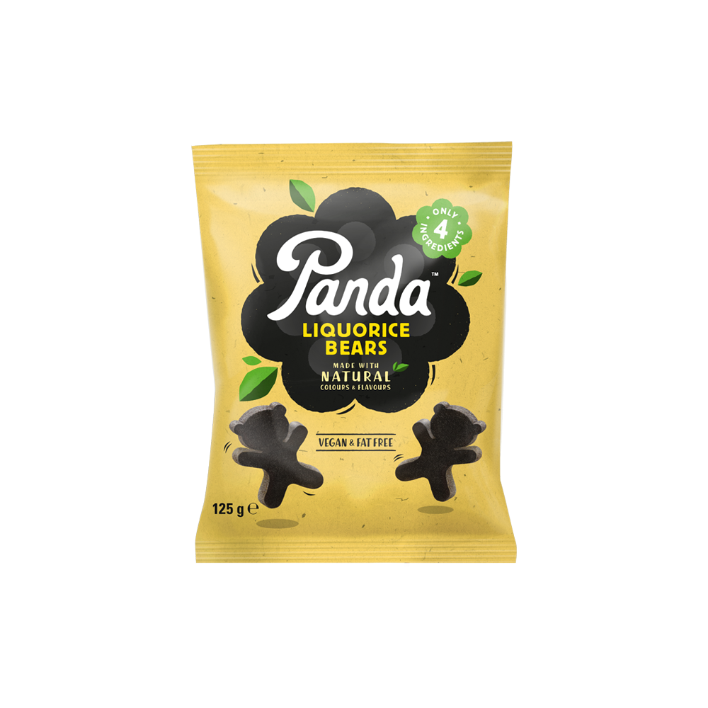 Panda Soft Liquorice Bears 125g | Grape Tree