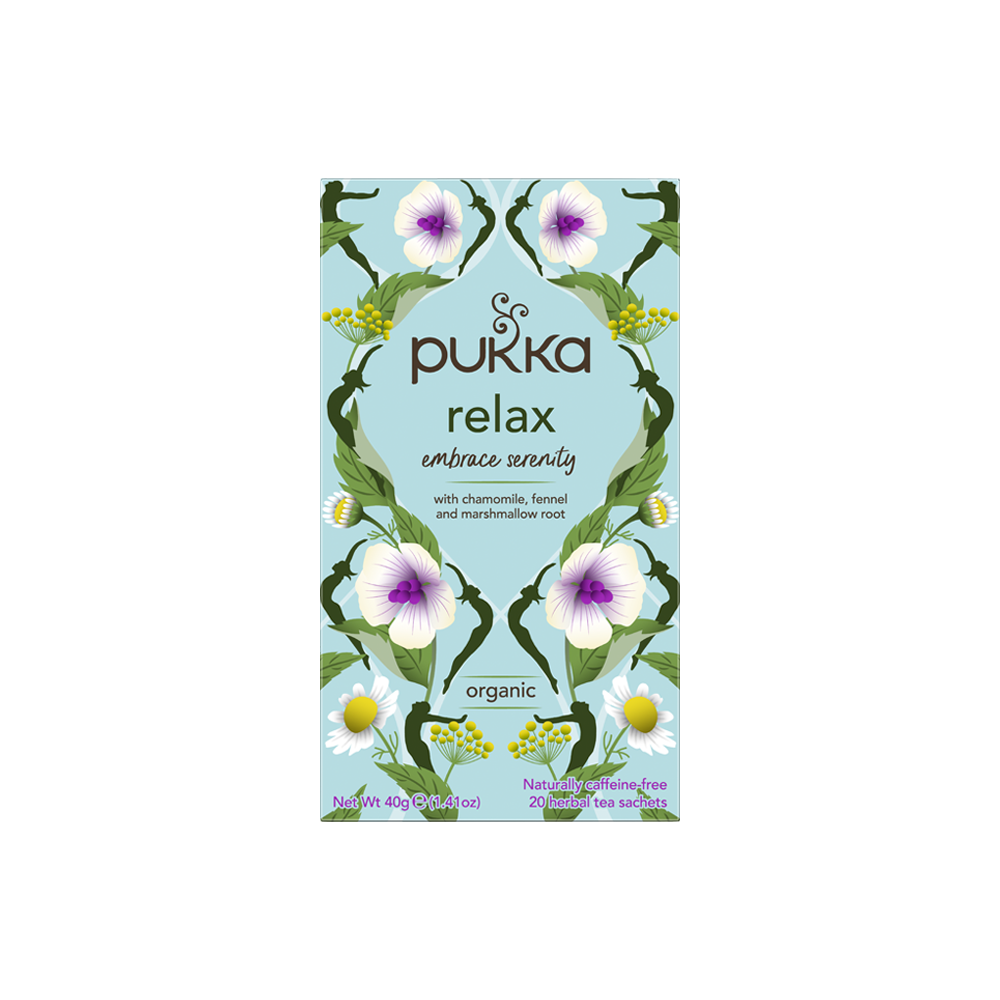 Buy Pukka Organic Relax Herbal Tea 20 Bags Online - Grape Tree